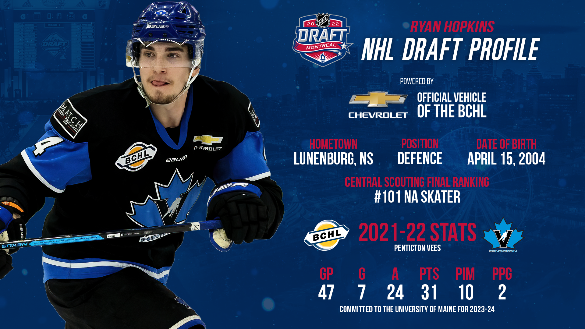 NHL Draft Profile: Ryan Hopkins | BCHL League Site