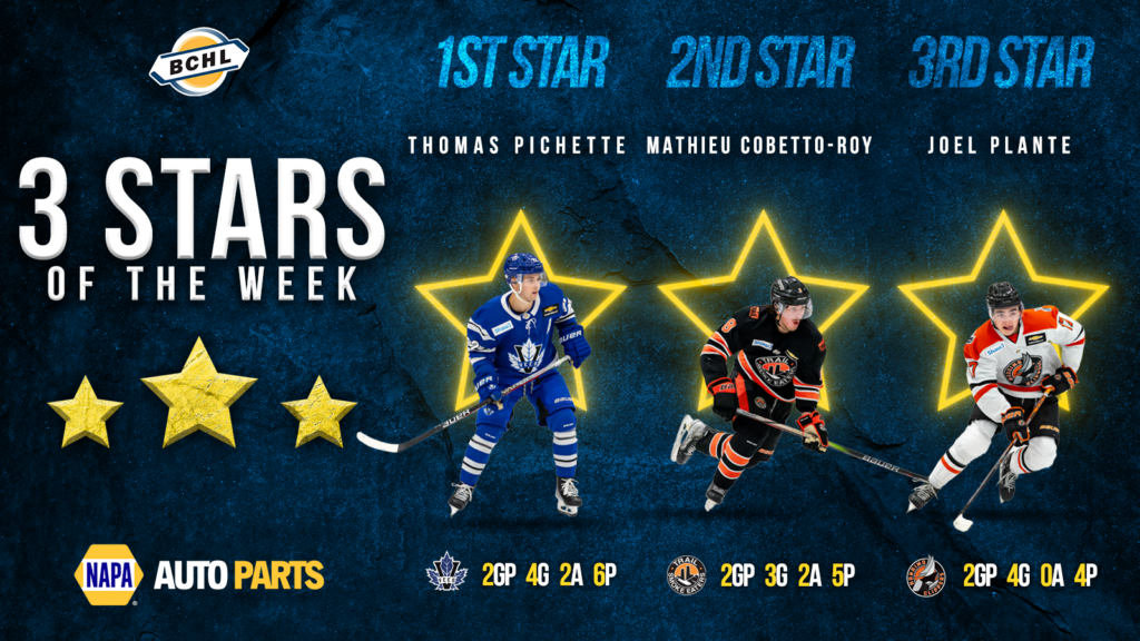 Pichette, Cobetto-Roy, Plante named NAPA Auto Parts 3 Stars of the Week ...