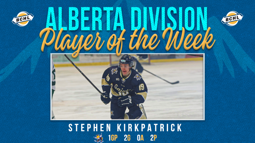Spruce Grove’s Kirkpatrick named Alberta Division Player of the Week ...